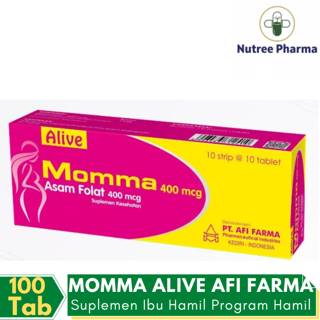 Jual Alive Momma 400 mcg Isi 100 Tablet | Suplemen untuk Ibu Hamil dan ...