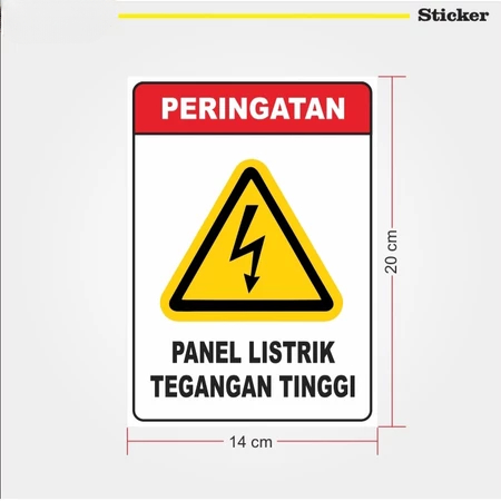 Jual Stiker Label Peringatan Panel Listrik Tegangan Tinggi | Shopee ...