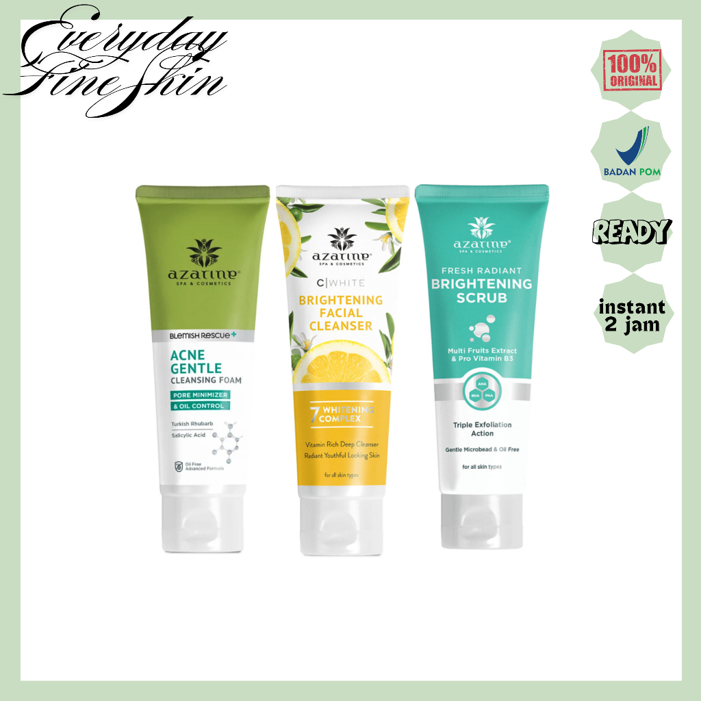 Jual AZARINE Cleanser Series Acne | C White Brightening Gentle ...