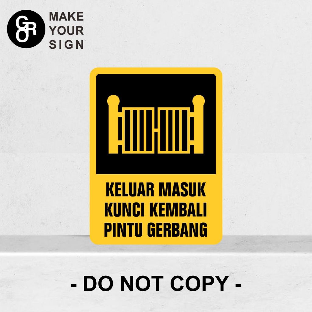 Jual Rambu Sign Plat Alumunium/Plang/Lalu Lintas Keluar Masuk Kunci ...