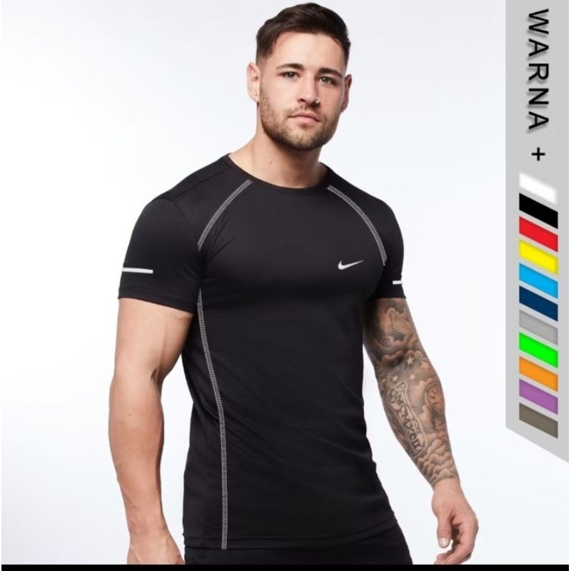 Jual Kaos Training Gym Pria Lengan Pendek | Shopee Indonesia
