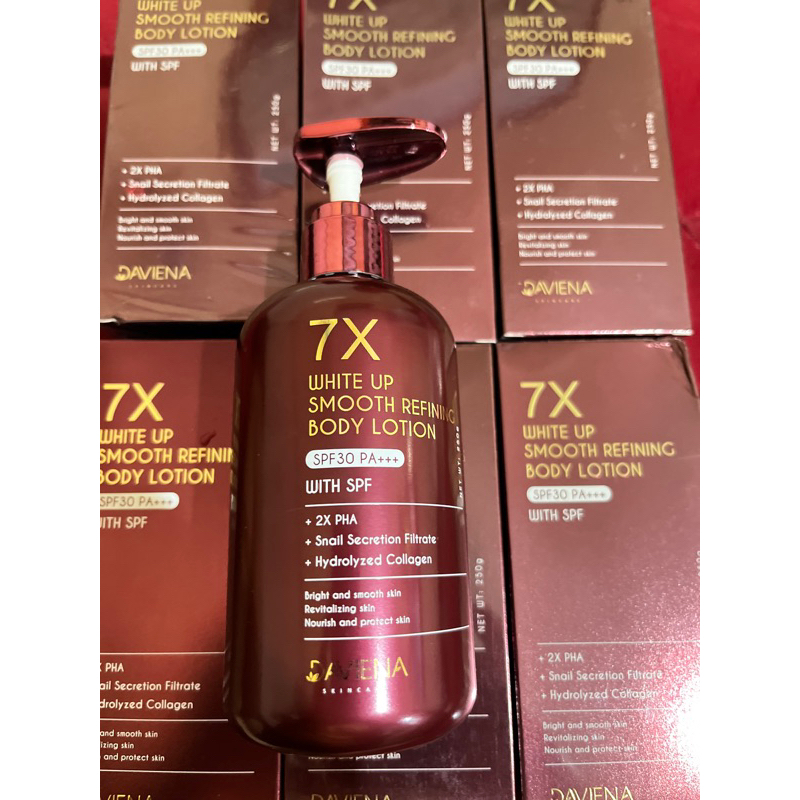 Jual 7x White Up Smooth Refining Body Lotion With SPF 30 PA+++ Daviena ...