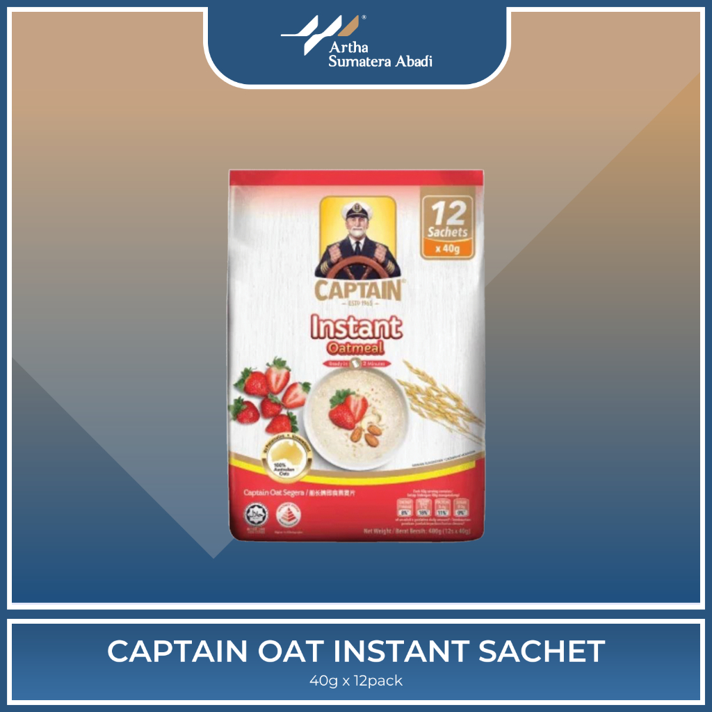Jual CAPTAIN OATS INSTANT OATMEAL SACHET (12 X 40 G) | Shopee Indonesia