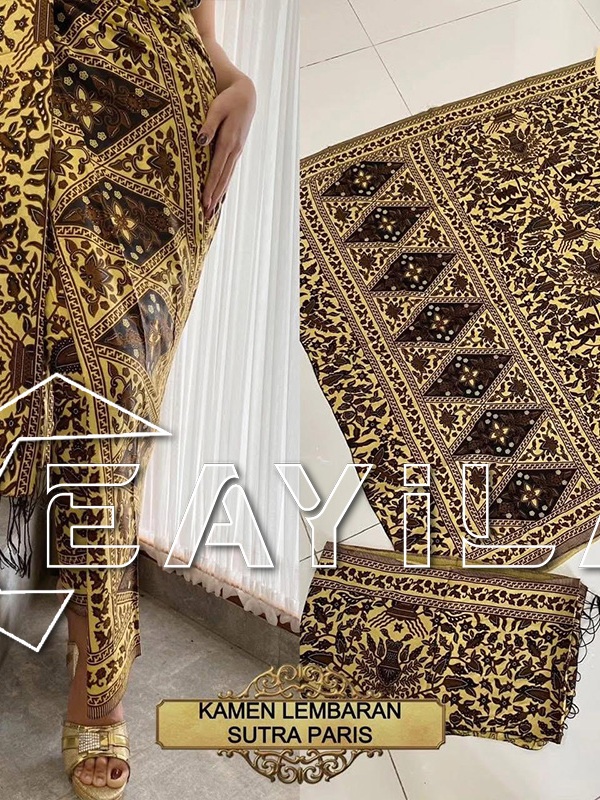 Jual Eayila - Kain Kamen Songket Sutra Paris ATBM + Selendang Bahan ...