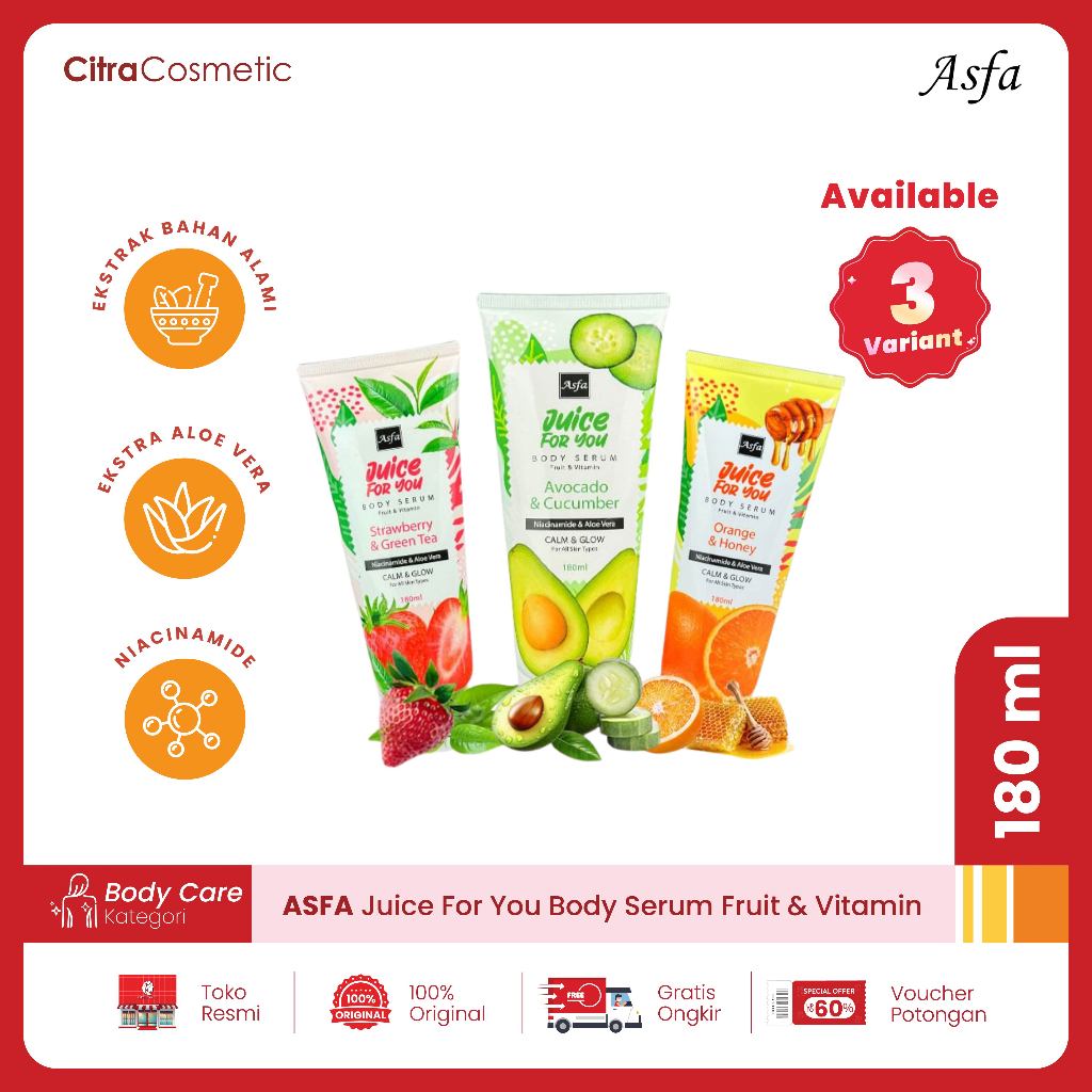 Jual ️CitraCosmetic ️ Asfa Juice For You Body Serum Fruit & Vitamin 180 ...