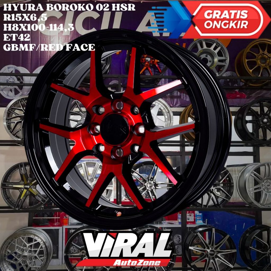 Jual Velg Mobil Ring 15 HSR HYURA R15 UNTUK CALYA , SIGRA , BRIO , MINI ...