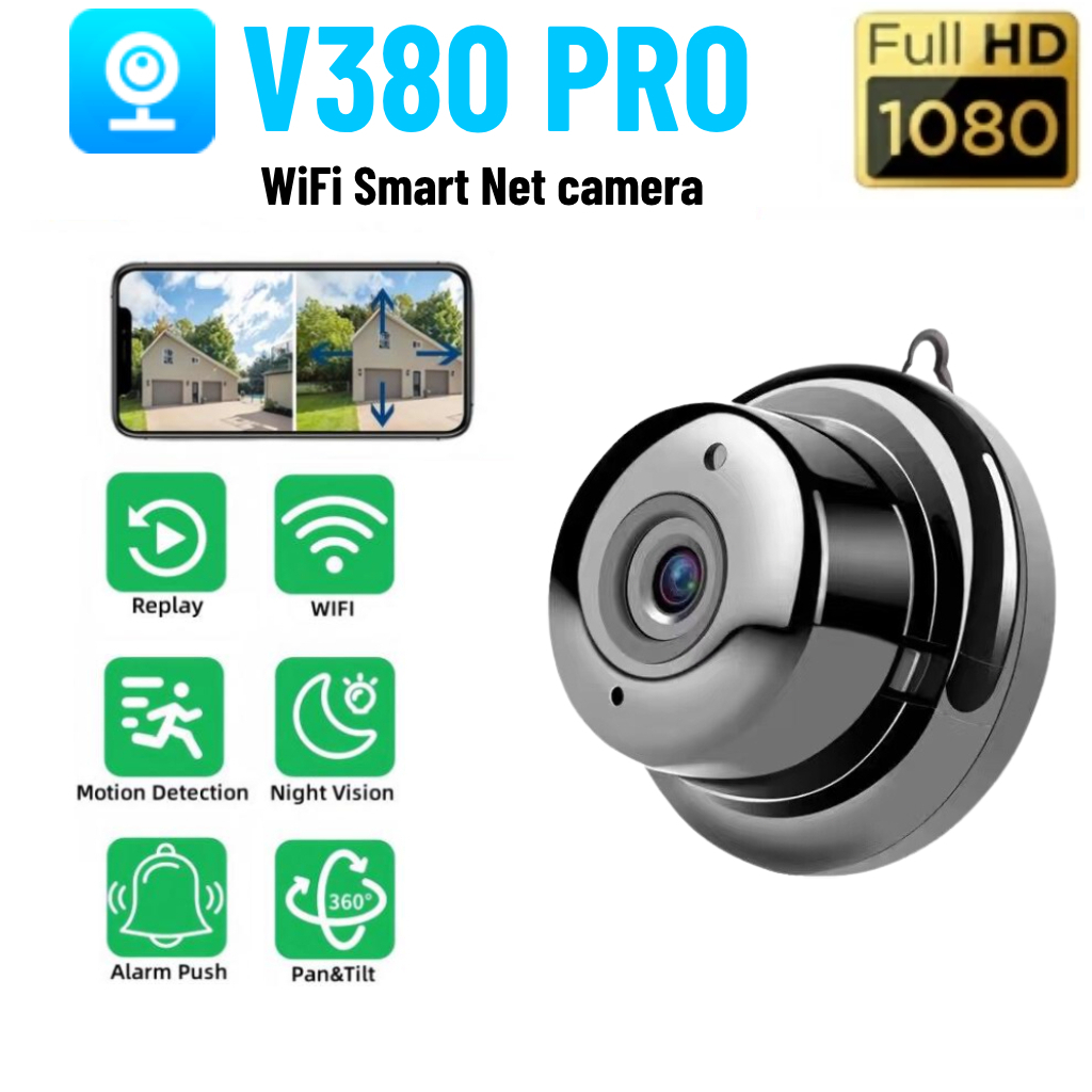 Jual CCTV Mini V380 PRO 1080HD IP Kamera WiFi super hd bisa jarak jauh ...