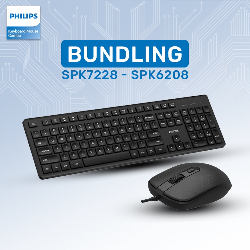 Jual Philips Keyboard Mouse Wired Set Combo Original - Garansi Resmi ...