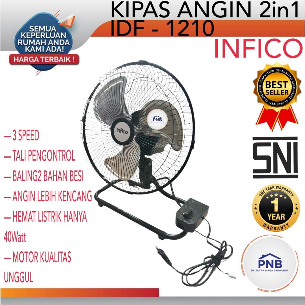 Jual Kipas Angin Besi Infico 12 Inchi 2 IN 1 Meja Dan Dinding IDF 1210 ...