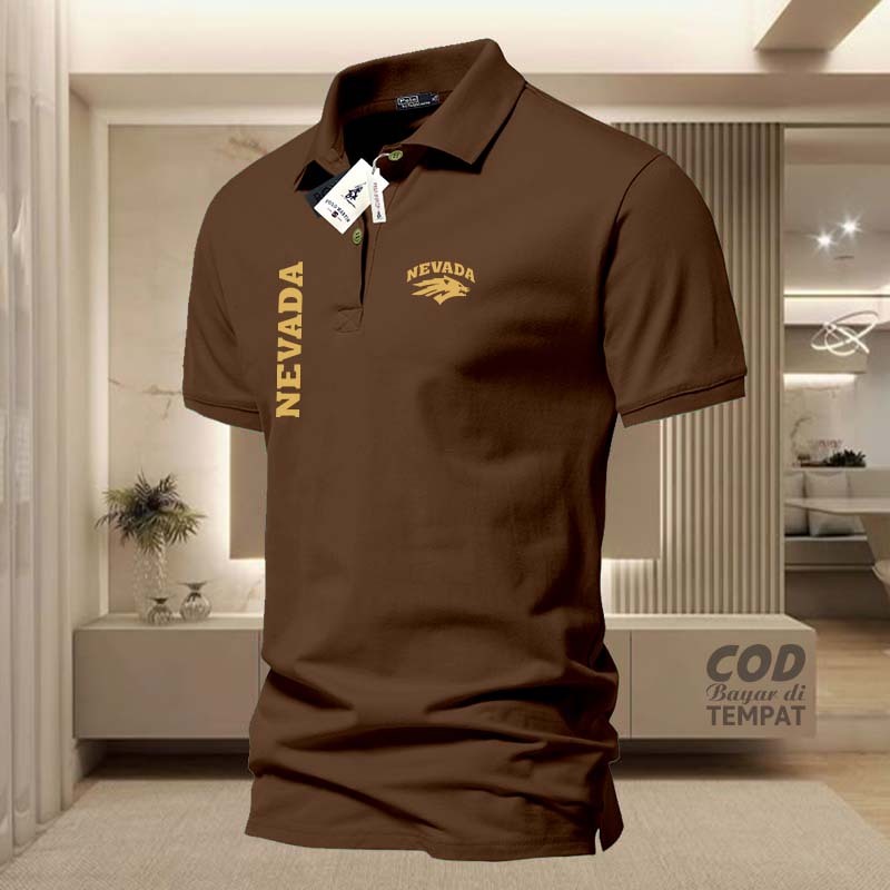 Jual COD T-shrit POLO kerah Nevada Lengkung Kiri Kanan Gold Kaos Kerah Dewasa Shirt / Kaos ...