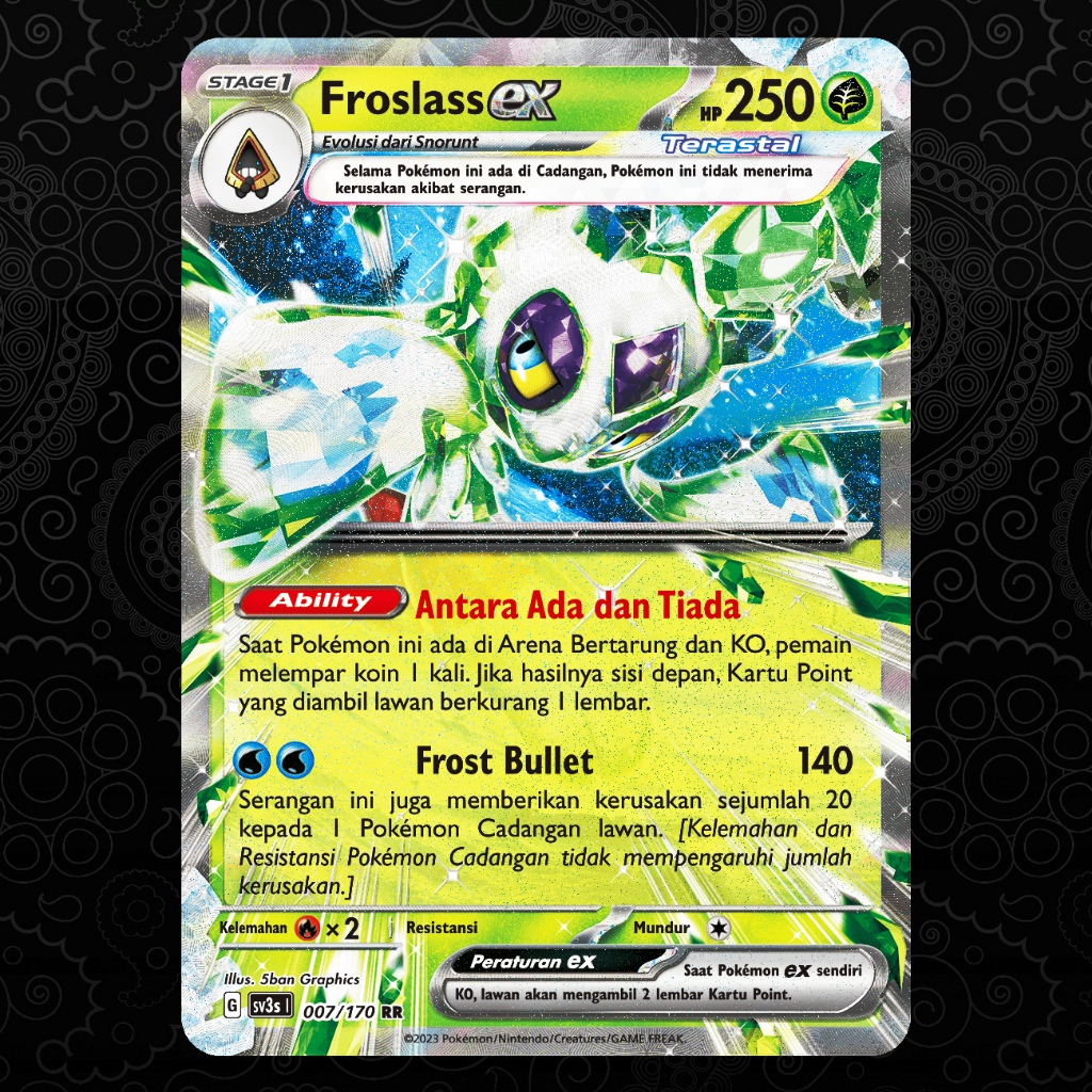 Jual Froslass EX RR TERASTAL Pokemon DAUN KARTU TCG INDONESIA ( Sleeve ...
