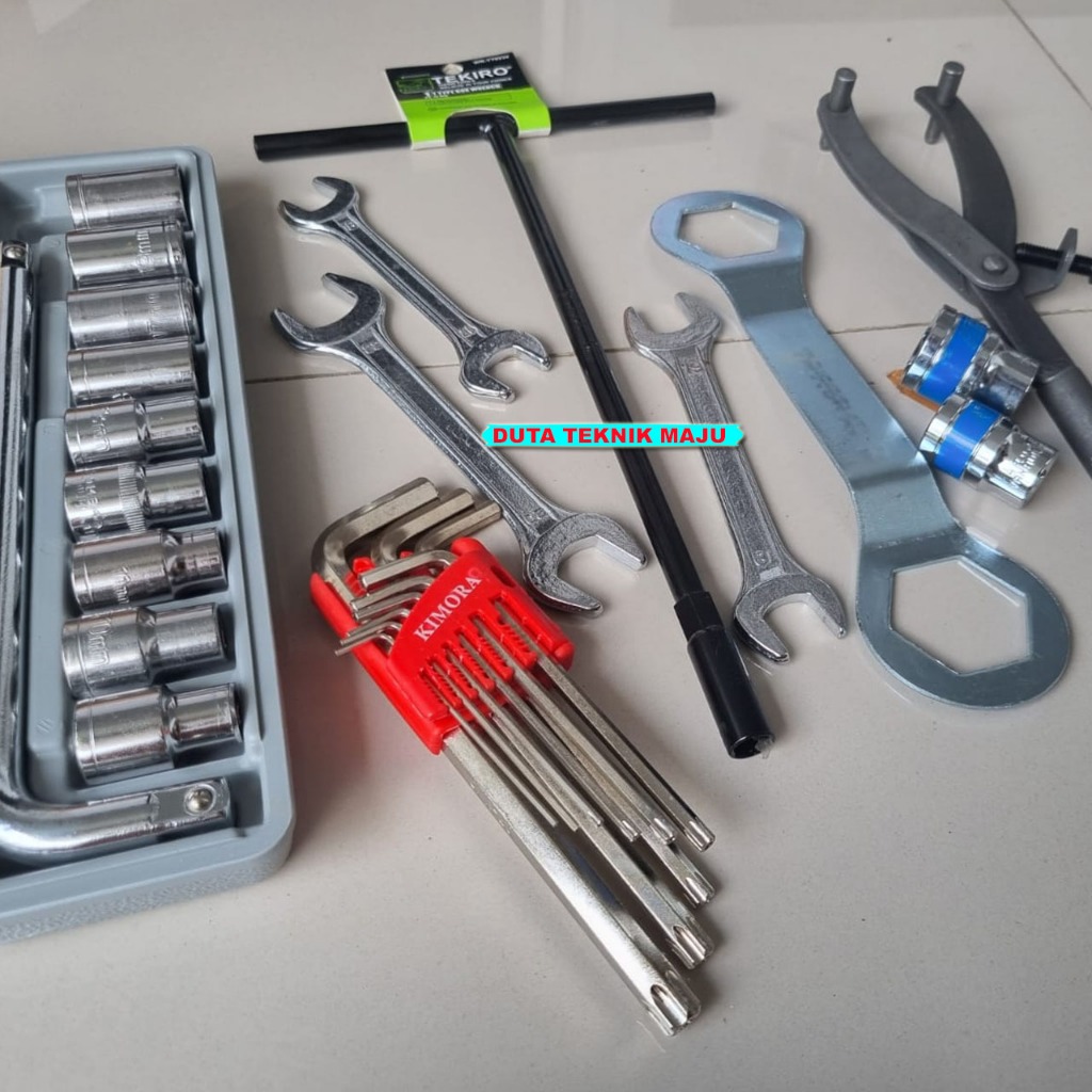 Jual CUCI GUDANG PAKET KUNCI SET LENGKAP TEKIRO KUNCI T 8MM + MATA SOCK 10PCS + KUNCI L BINTANG ...