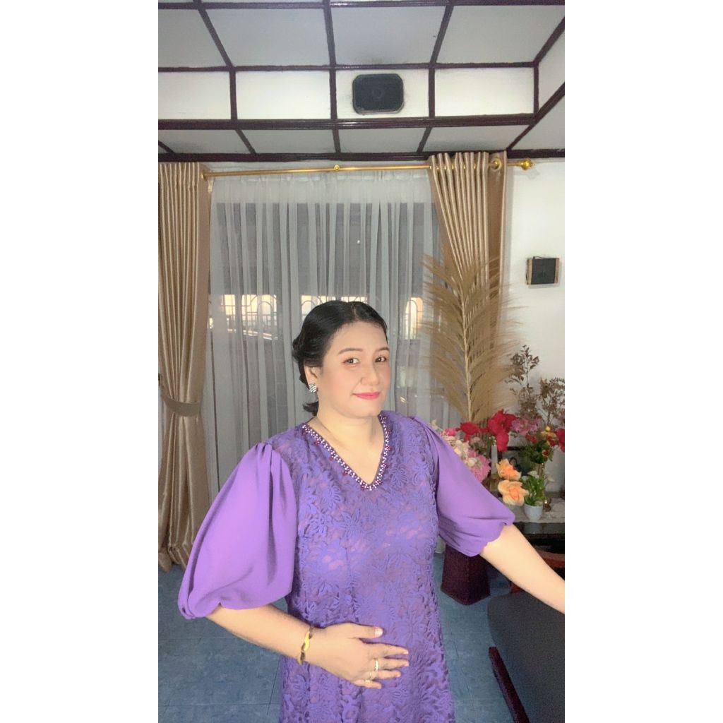 Jual DRESS BALON SIFON / BALON VELVET LEHER V | DRESS BALON SIFON ...
