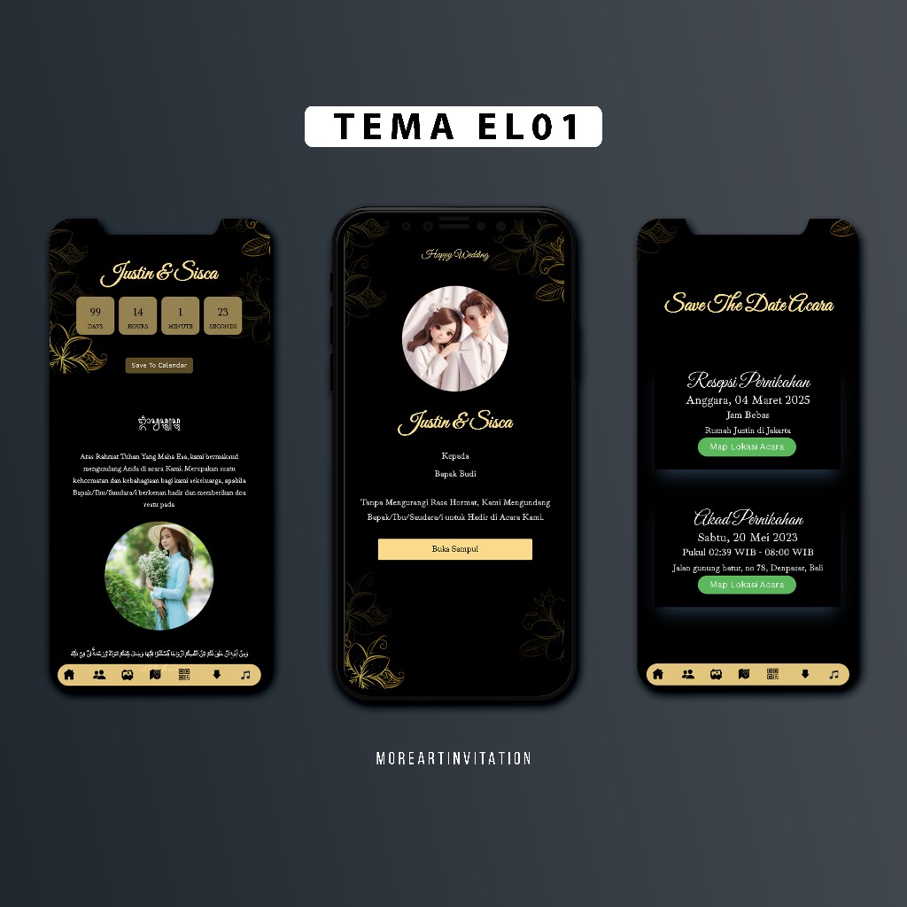 Jual Undangan Web Link Digital Wedding/Pernikahan | Tema Foto & Tanpa ...