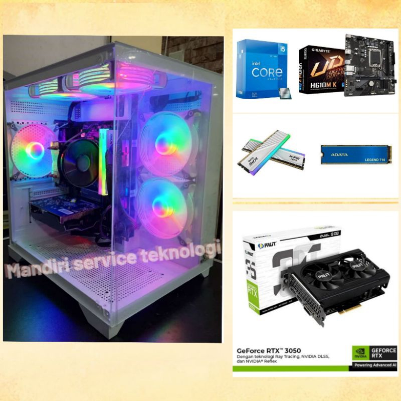 Jual Rakitan PC Gaming / Rendering Intel Core i5 12400F Gen 12 LGA 1700 RAM DDR5 32GB VGA RTX ...