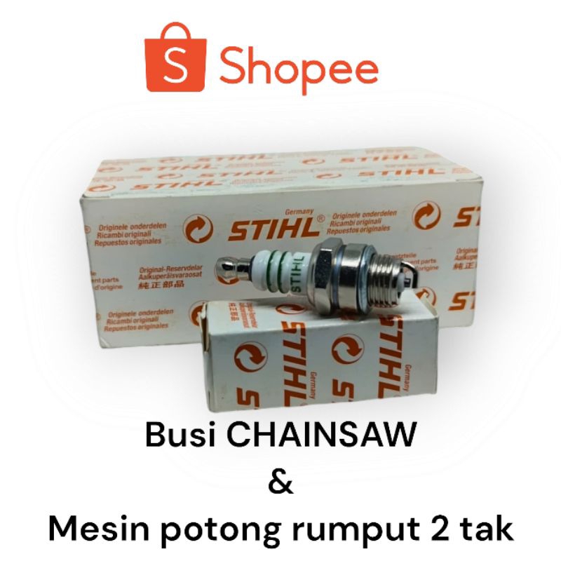 Jual busi Stihl original untuk mesin potong rumput 2 tak dan chainsaw | Shopee Indonesia