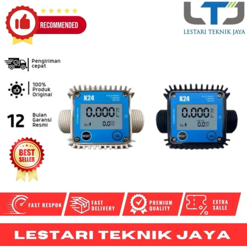 Jual Turbine Digital Flow Meter K24 Fuel Diesel K-24 Water Chemical K ...