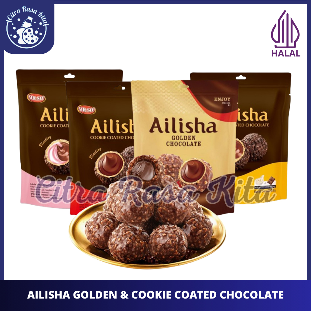 Jual Mr. Sif Ailisha Golden & Cookie Coated Chocolate 66gr & 80gr ...
