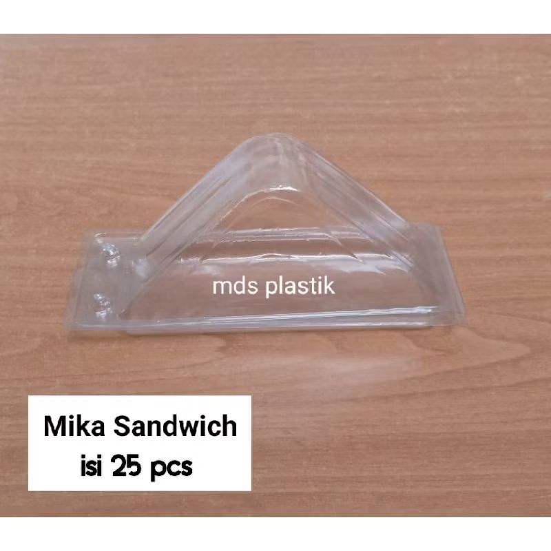 Jual MIKA TRAY SANDWICH SEGITIGA / MIKA ROTI PLASTIK ISI 25 | Shopee ...