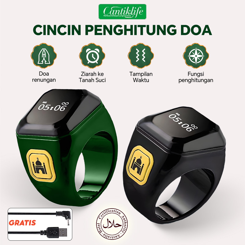 Jual READY STOCK! OLED Digital Smart Ring with charging cable, no ...