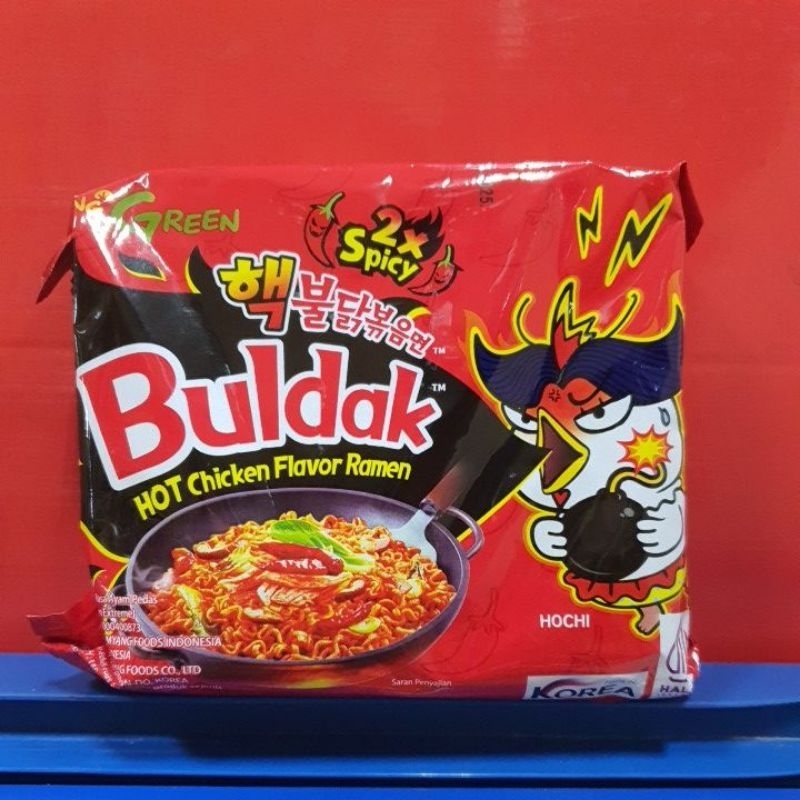 Jual Samyang Green Buldak Hot Chicken Flovor Ramen 2x Spicy HOCHI 140gr ...