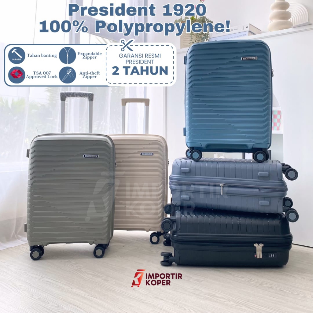 Jual Importir Koper President Original Size Kabin 20 Inch Bagasi 24 28 ...