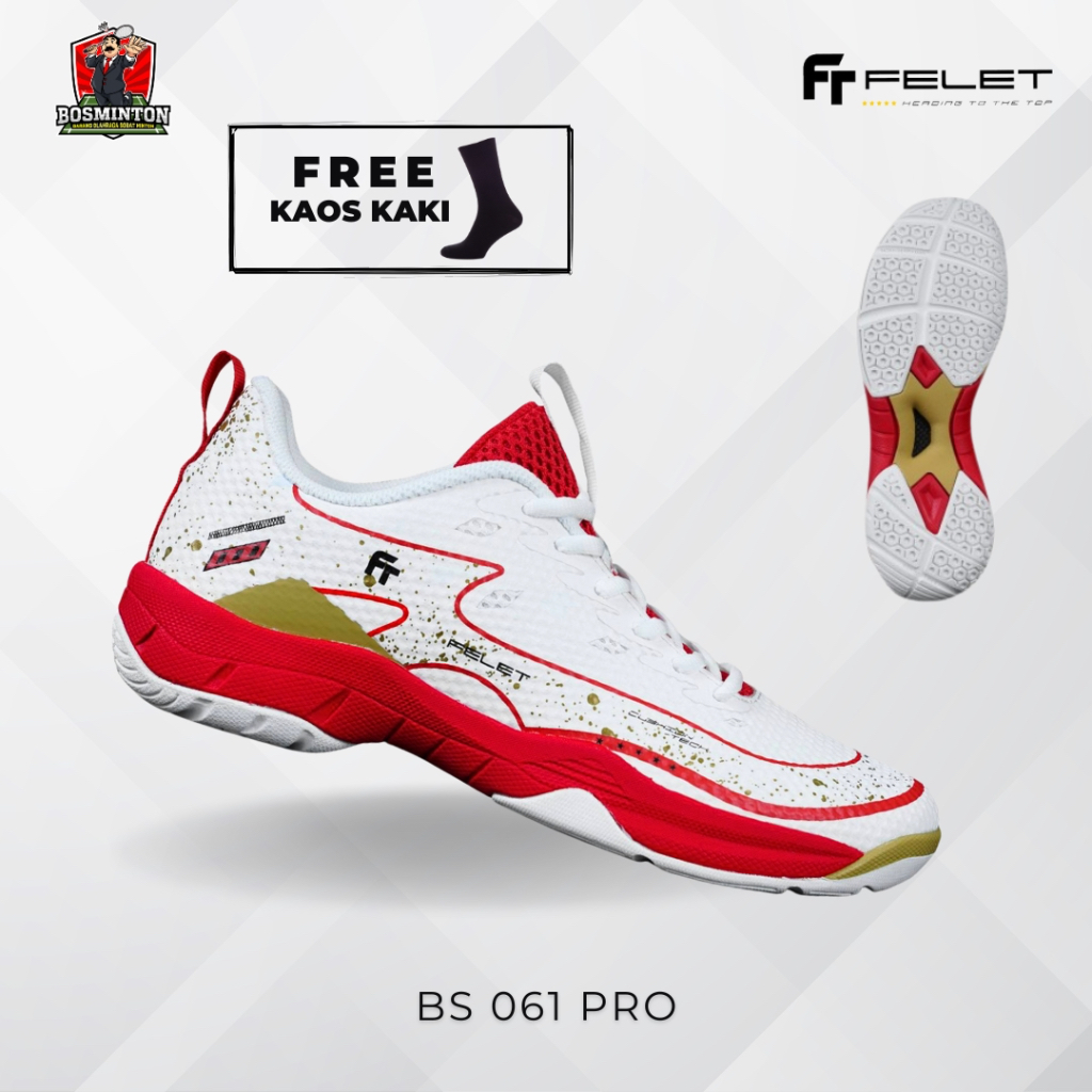 Jual Sepatu Badminton Felet BS 061 PRO Original Bulu Tangkis | Shopee Indonesia