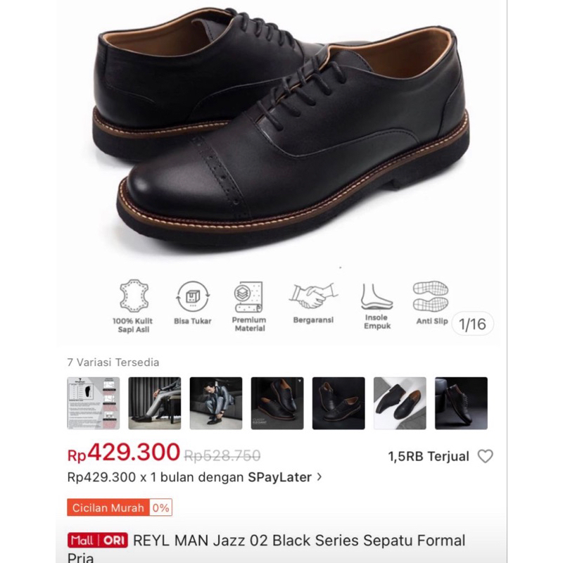 Jual Reyl Man Jazz Sepatu Formal Black Series | Shopee Indonesia