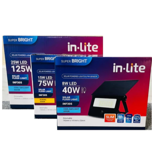 Jual Inlite Lampu Sorot Solar LED INFS 305 8W / 15W / 25W IP65 Slim ...