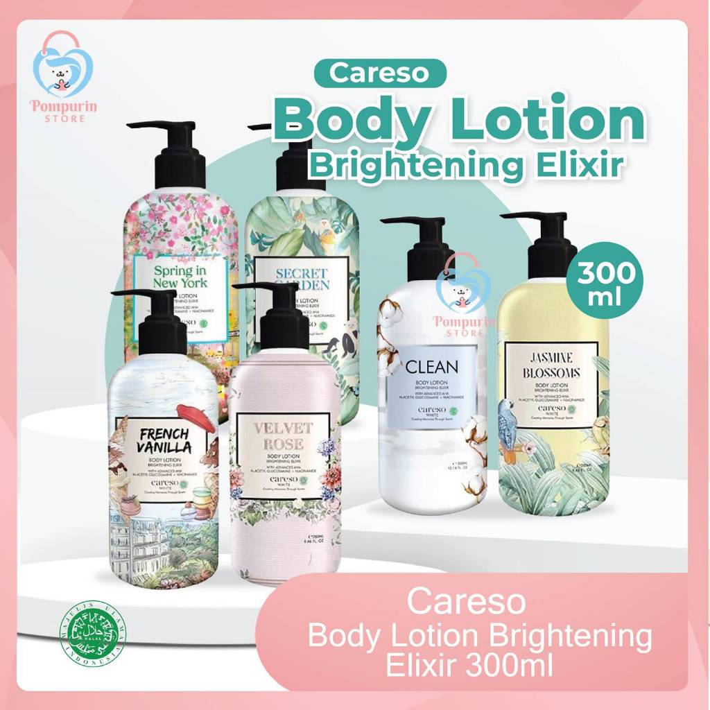 Jual Careso Body Lotion Brightening Elixir 300ml (Pump) - Hand & Body Lotion Melembabkan ...