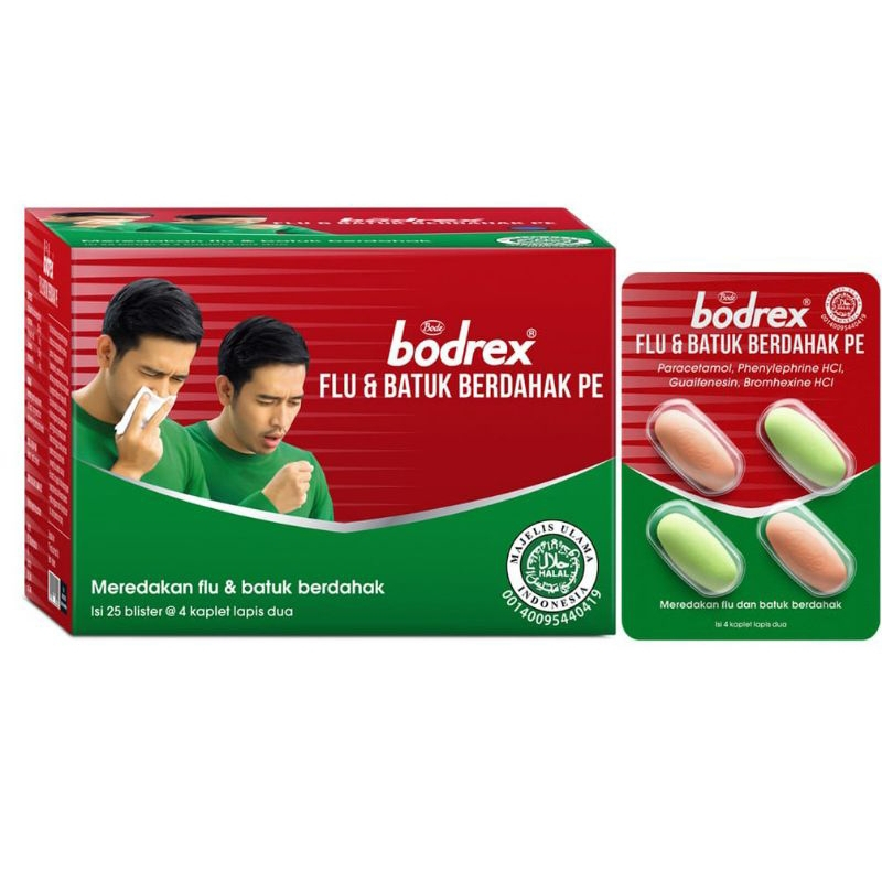 Jual Bodrex Flu & Batuk Berdahak Strip 4 Kaplet | Shopee Indonesia