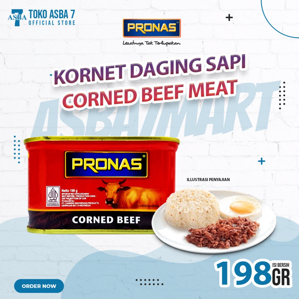 Jual PRONAS CORNED BEEF 198G | Shopee Indonesia