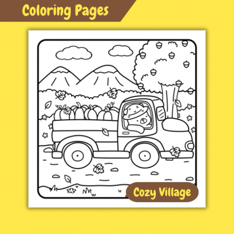 Jual Coloring Pages Cozy Village - Lembar Mewarnai | Shopee Indonesia