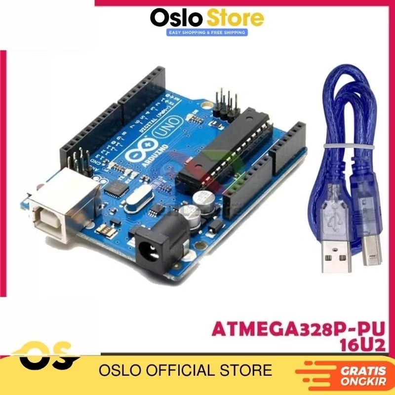 Jual ARDUINO UNO R3 ATMEGA328P SMD CH340ATMEGA328P TYPE-C PLUS KABEL DATA | Shopee Indonesia