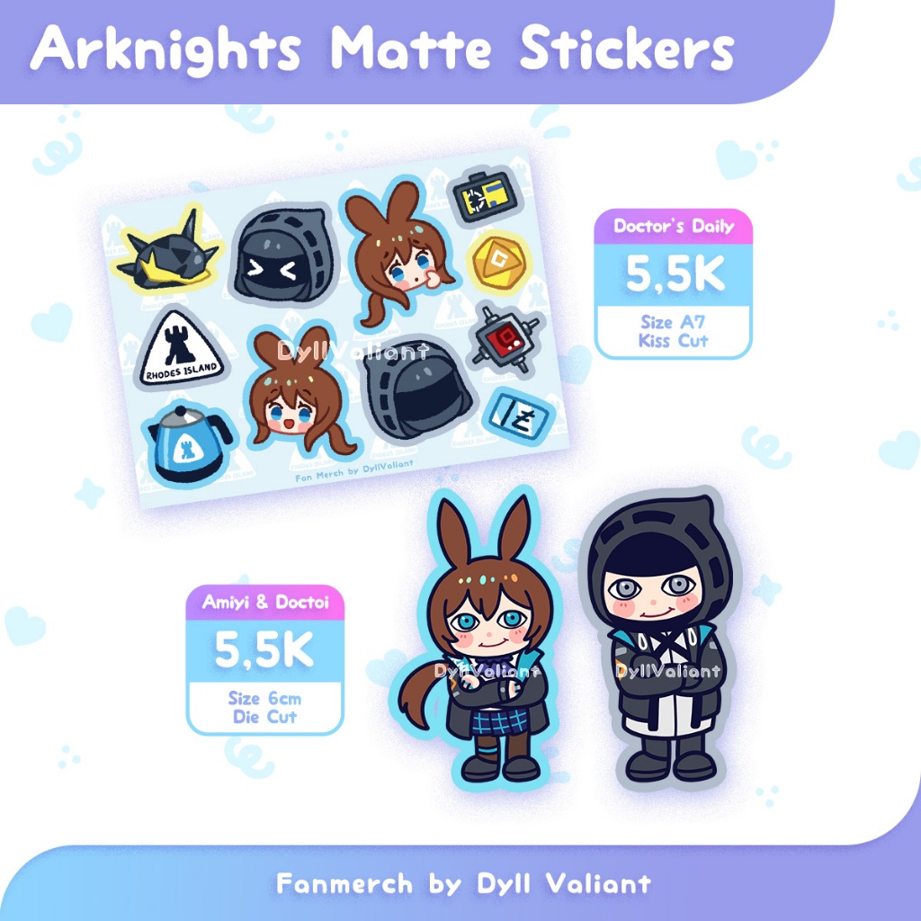 Jual Sticker Kiss Cut A7 Doctor's Daily & Amiya, Amiyi & Doctoi ...