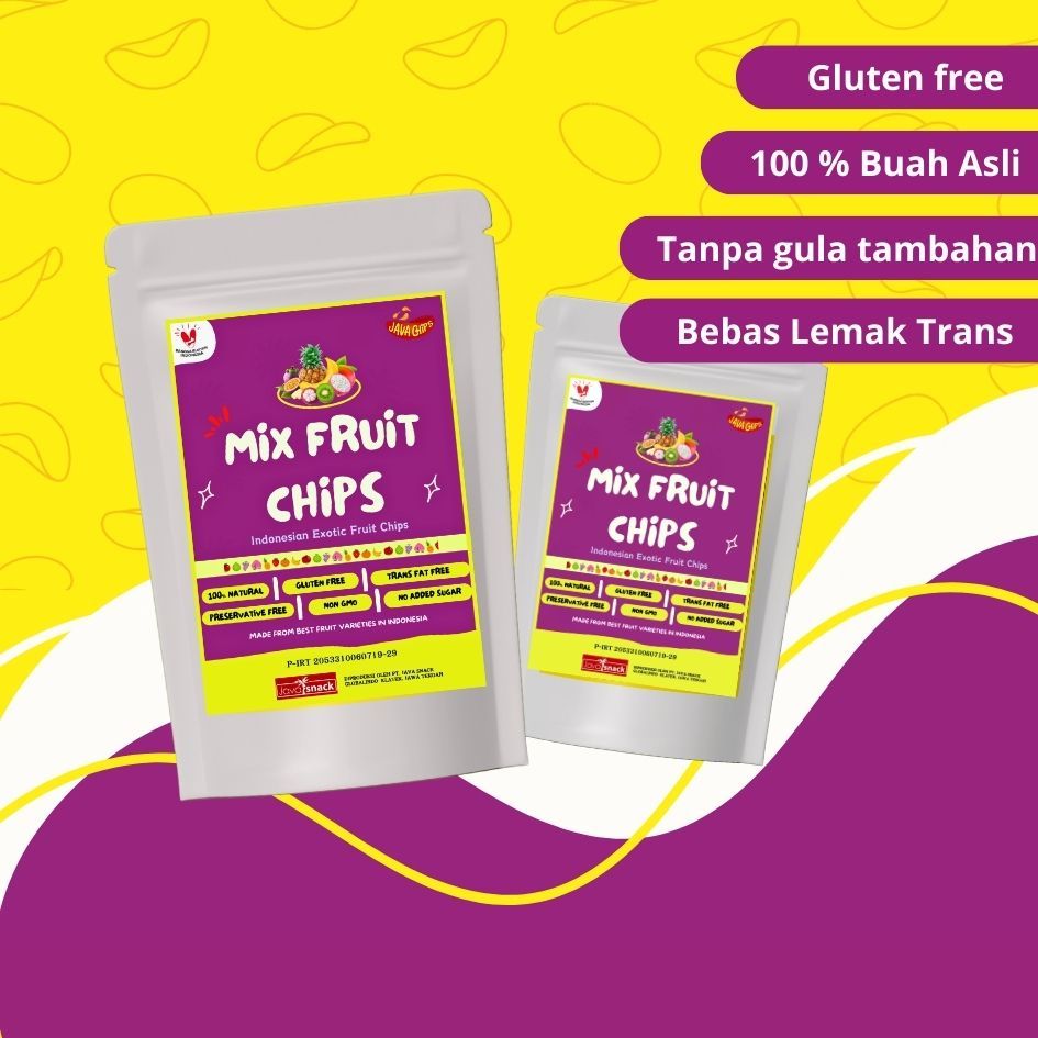 Jual JAVA CHIPS KERIPIK BUAH MIX 60 gram DENGAN METODE VACUUM FRYING ...