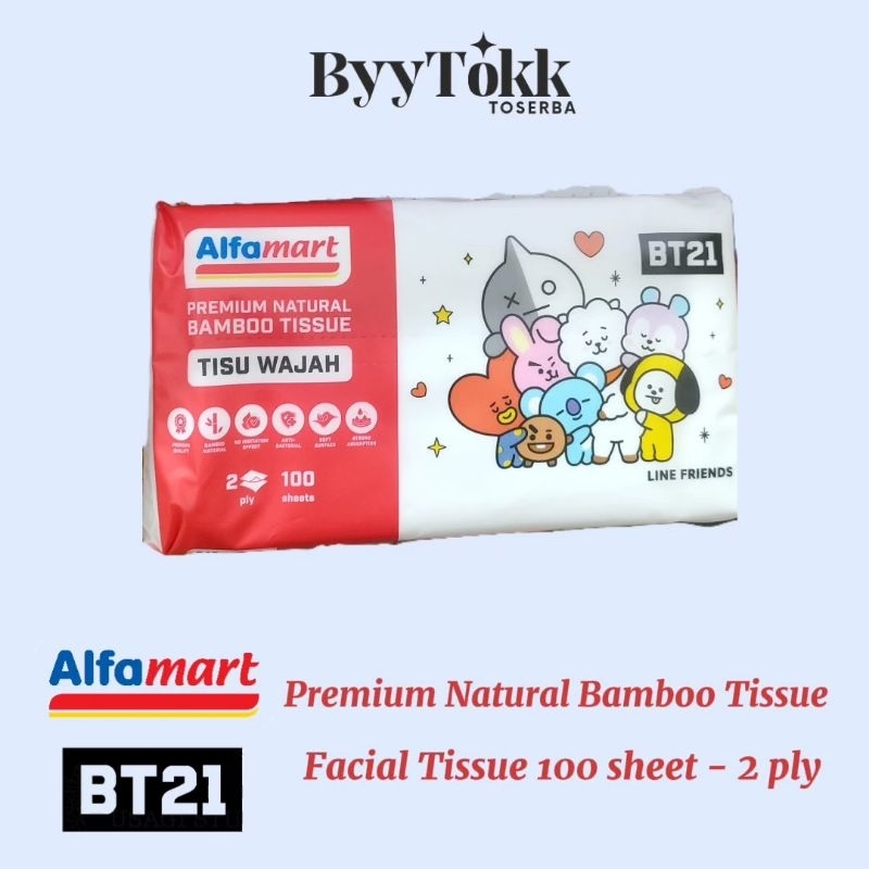 Jual Alfamart Premium Natural Bamboo Tissue 100 sheet - 2 ply (BT21) | Shopee Indonesia