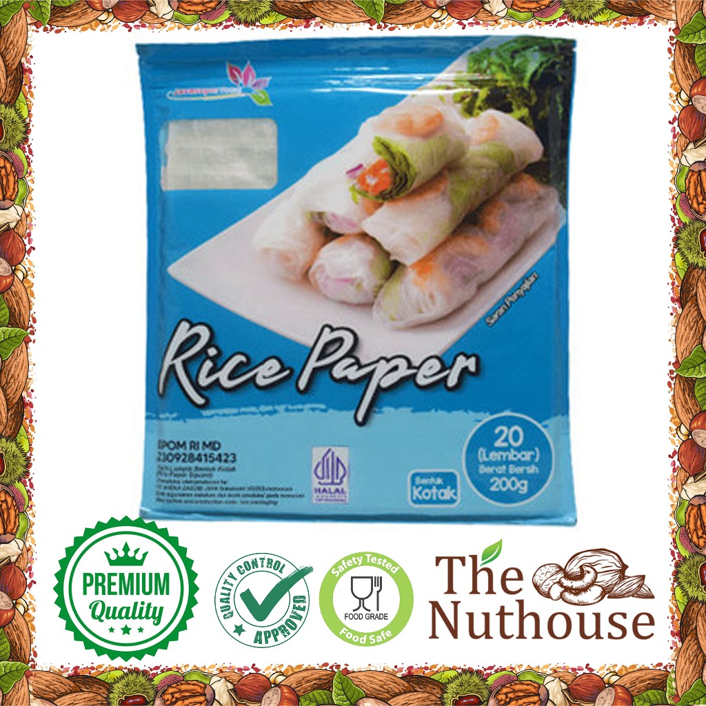 Jual Rice Paper KOTAK / Kulit Lumpia Vietnam / Square Rice Spring Roll ...