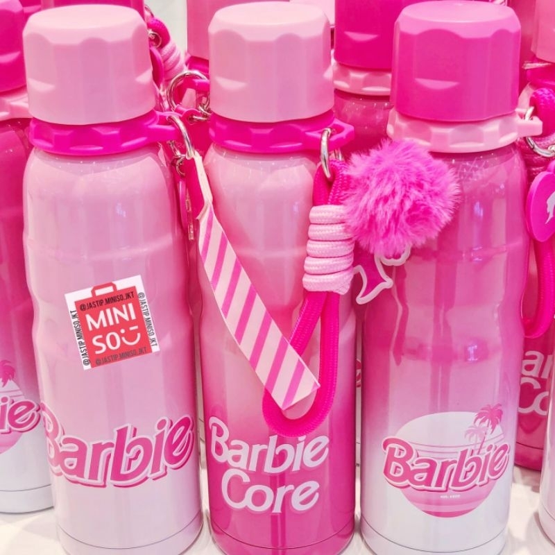 Jual MINISO 🆕 Botol Minum Stainless Sedotan BARBIE PINK Collection ...