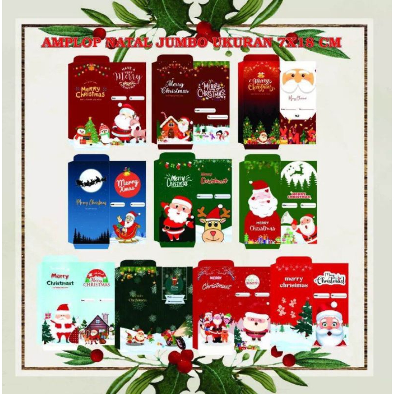 Jual Amplop Natal / Amplop Christmas Ukuran Jumbo (10 pcs) | Shopee ...