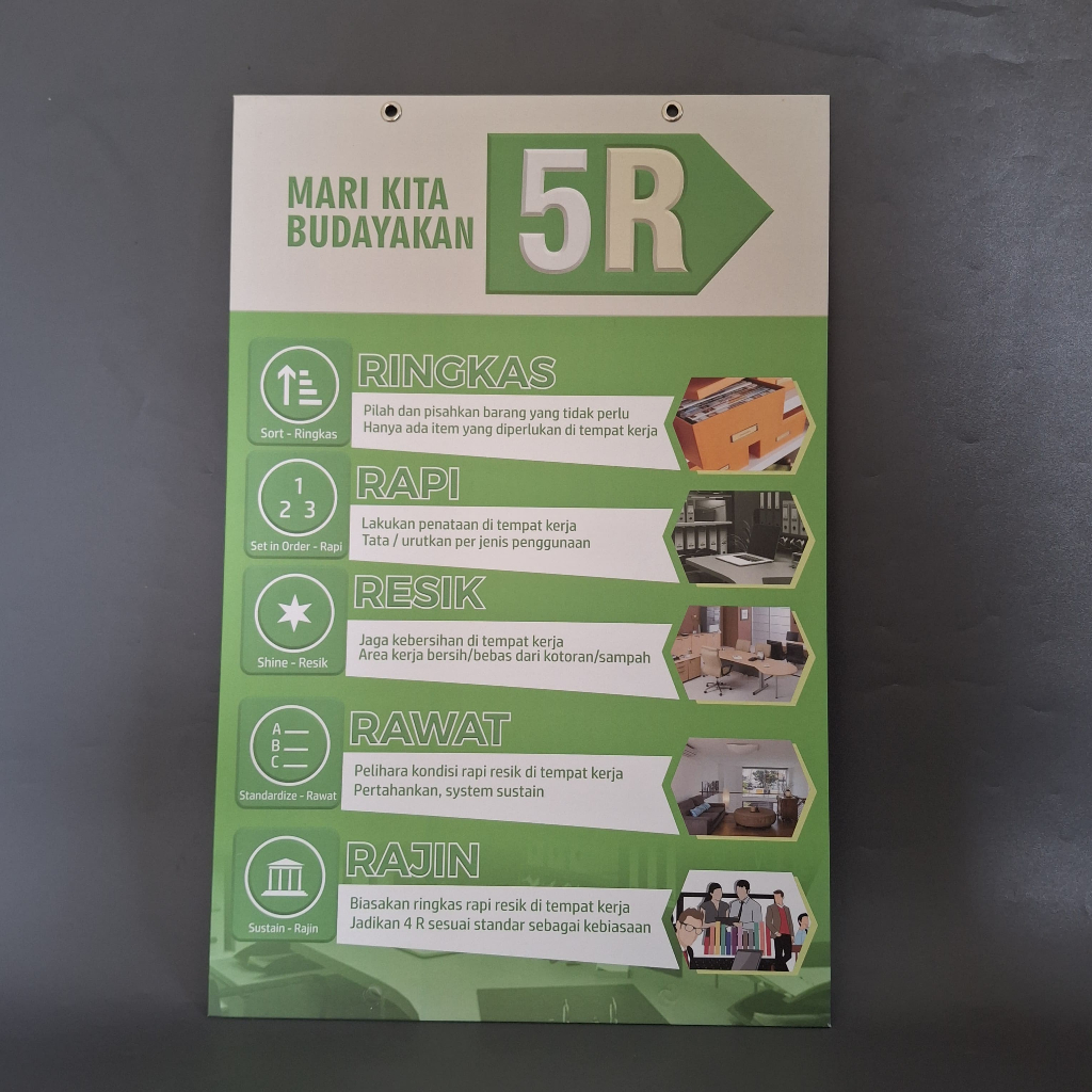 Jual Hard Poster Mari Kita Budayakan 5R- Hard Poster Budayakan 5R Saat ...