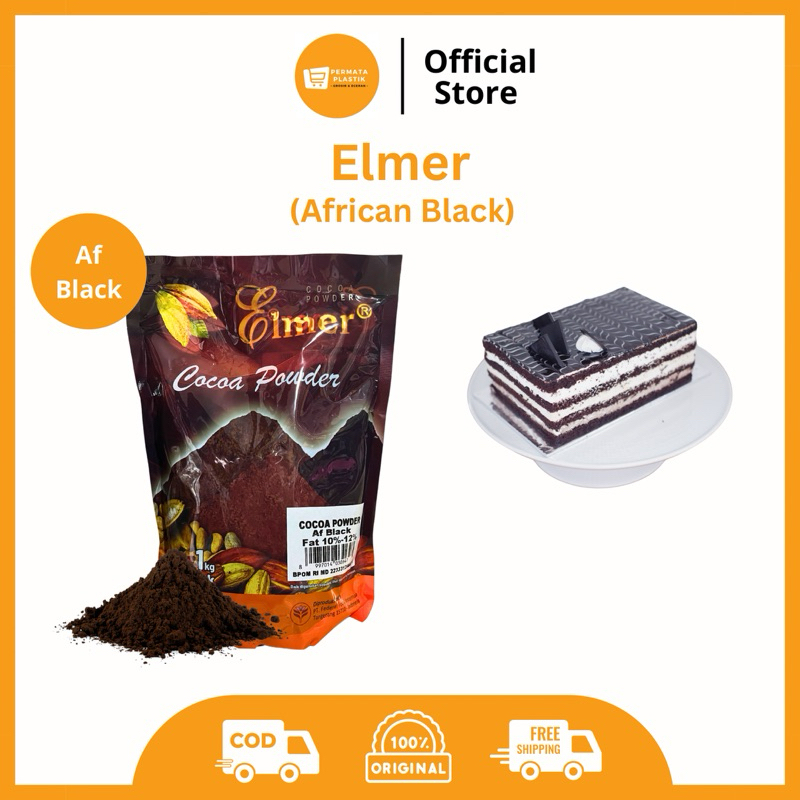 Jual Elmer African Black Coklat Bubuk Cokelat Cocoa Powder Hitam ...