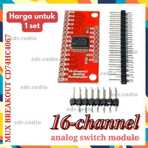Jual 16-channel analog switch module Analog Digital MUX Breakout CD74HC4067 | Shopee Indonesia