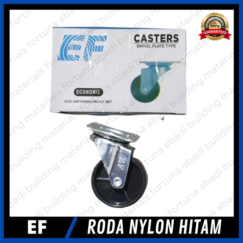 Jual Roda Nylon 2"inch Warna Hitam | Shopee Indonesia