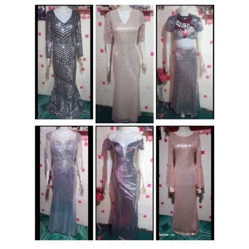 Jual LONG DRESS PESTA BLING/BLINK/DRESS SQUIN/GAUN SINGER/GAUN PENYANYI ...