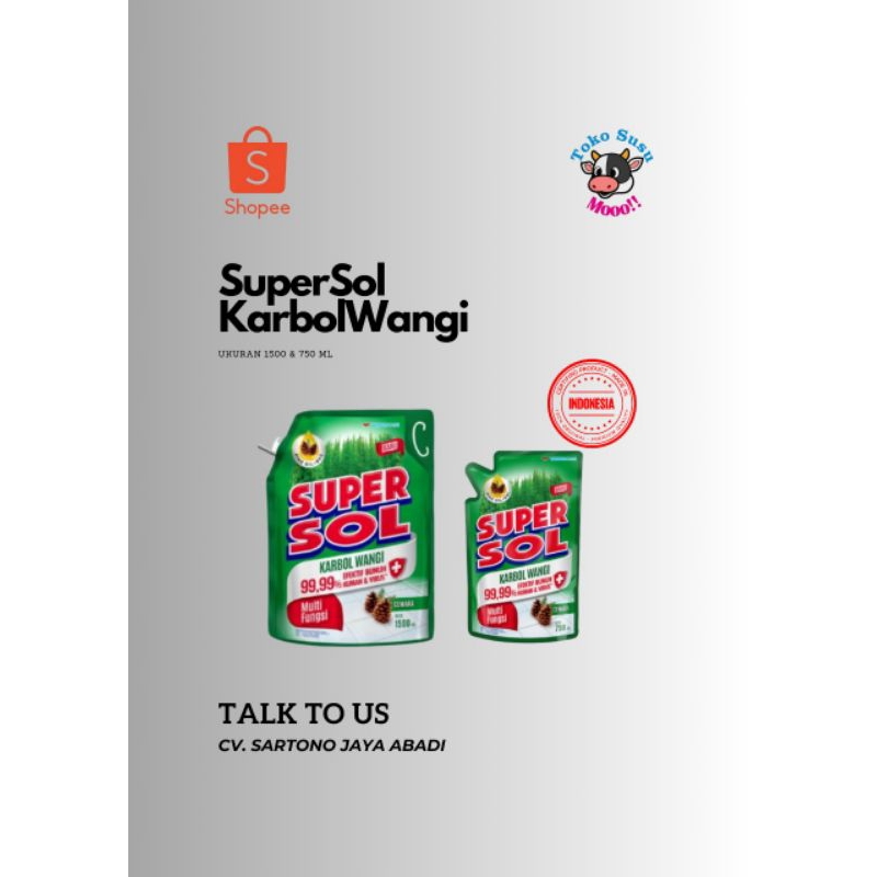 Jual Supersol Karbol Wangi 1500 & 750ML | Shopee Indonesia