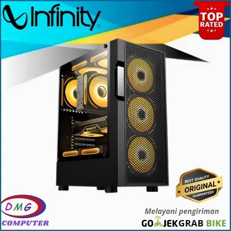 Jual CASE INFINITY NEBULA V6 Black ATX Case Tempered Glass | Shopee ...