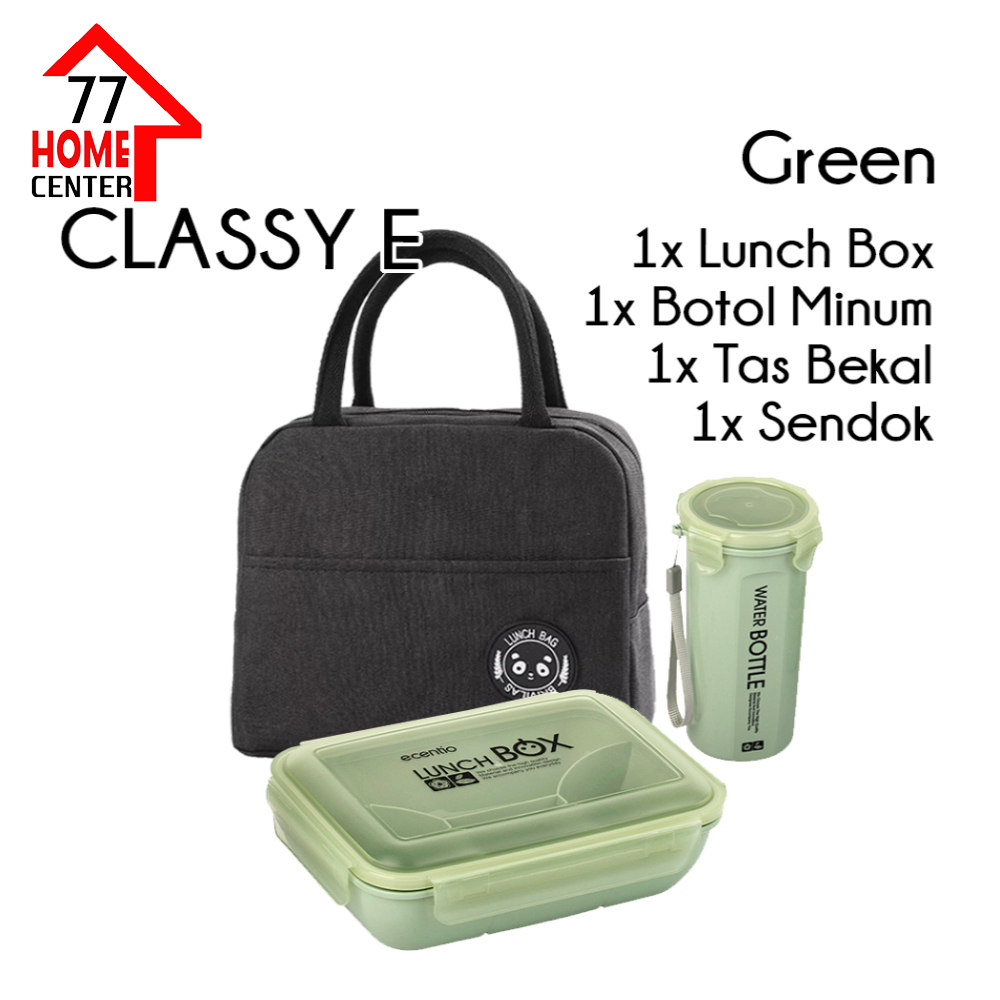 Jual perviz Lunch Box Set Kotak Makan Botol Minum Tas Bekal Sendok BPA Free | Shopee Indonesia