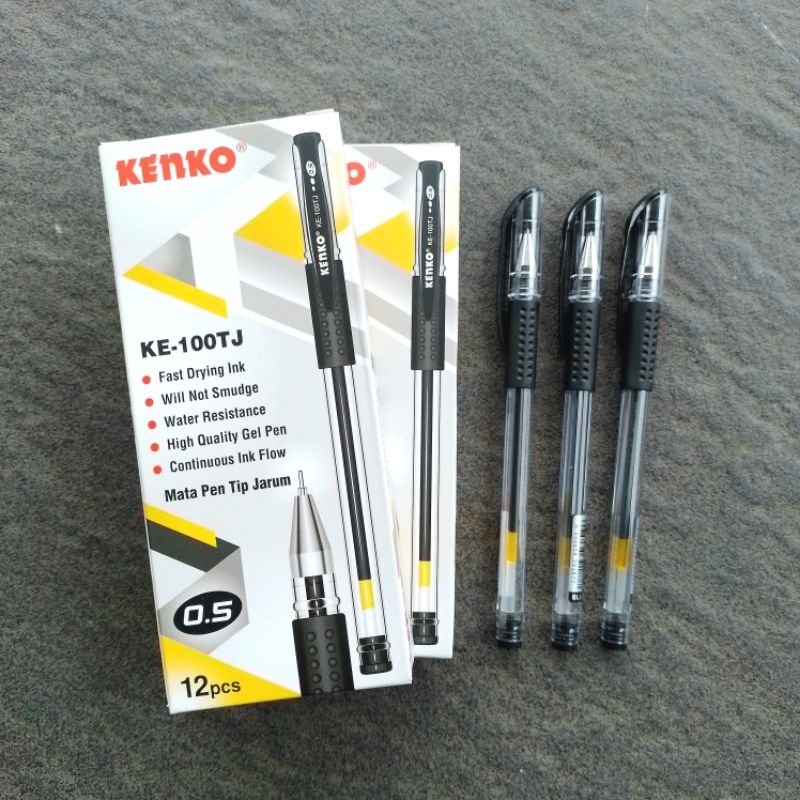 Jual Pulpen Gel pen Kenko KE-100 TJ ( 12 Pcs ) [ Original ] | Shopee ...