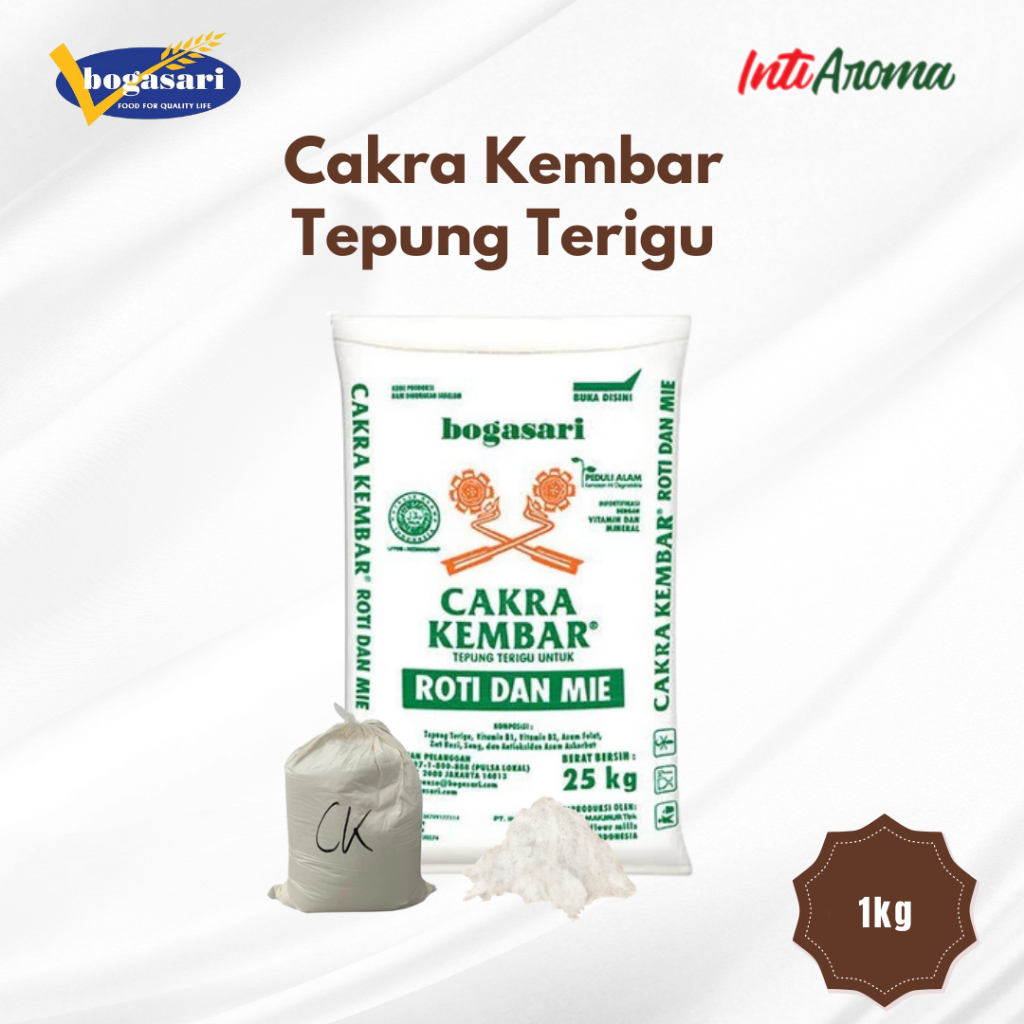 Jual Tepung terigu cakra kembar kemasan 1kg | Shopee Indonesia
